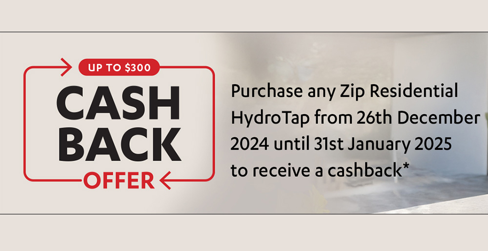 Zip Tap Cashback - Stocks Designer Appliances & Bathrooms